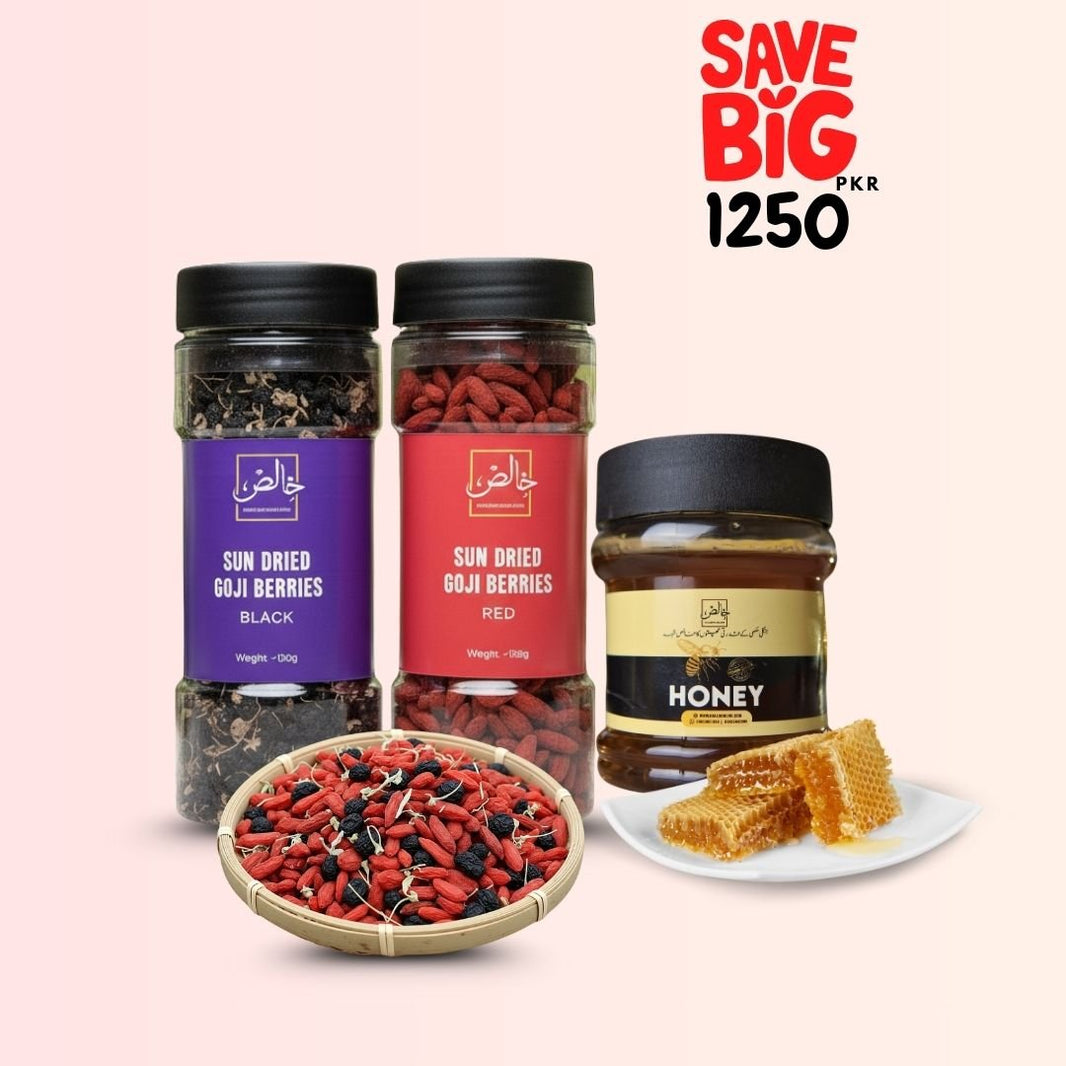 Immunity Booster Bundle - Shifae + Honey + Goji Berries | Khalis Online