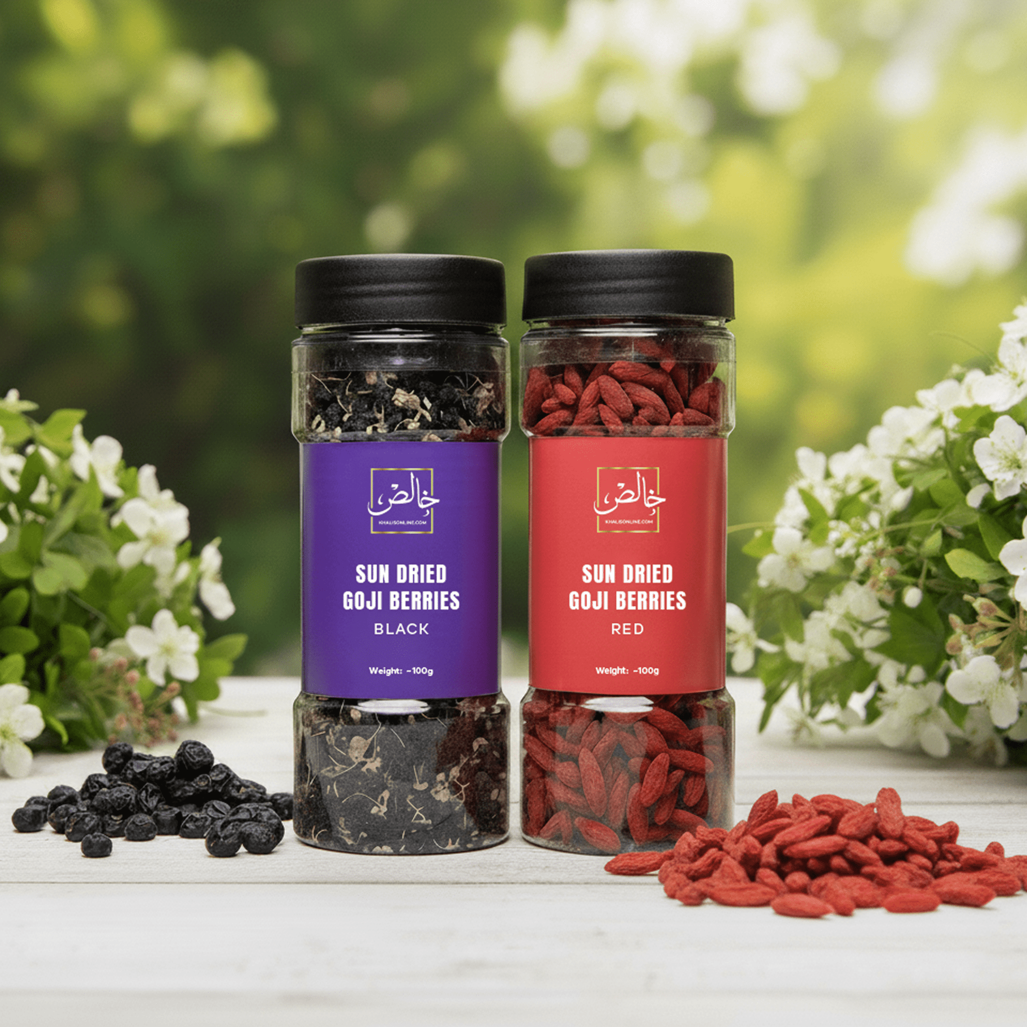 Goji Berries (Red & Black) Online - Healthy Snacks – Khalis Online